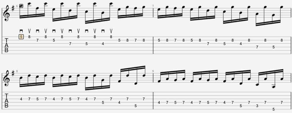 Alternate Picking Exercises for Guitarists